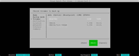 Veeam Agent Linux Installation For BTRFS