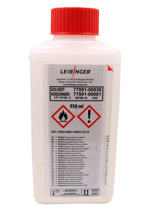 Leibinger Cij Solvent Bottle 77 030 Std 950ml