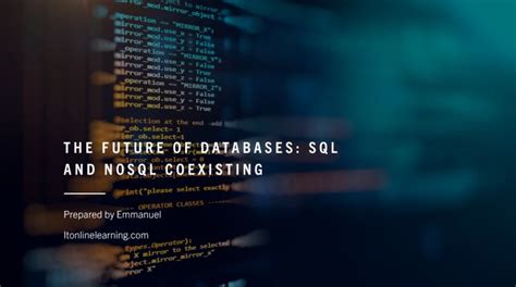 Emmanuel Msafiri Phiri On Linkedin Hybridapproach Sql Nosql Futureofdatabases