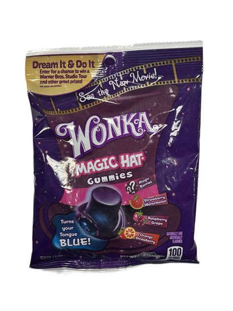 Wonka Magic Hat Gummies Candy Bag 4oz
