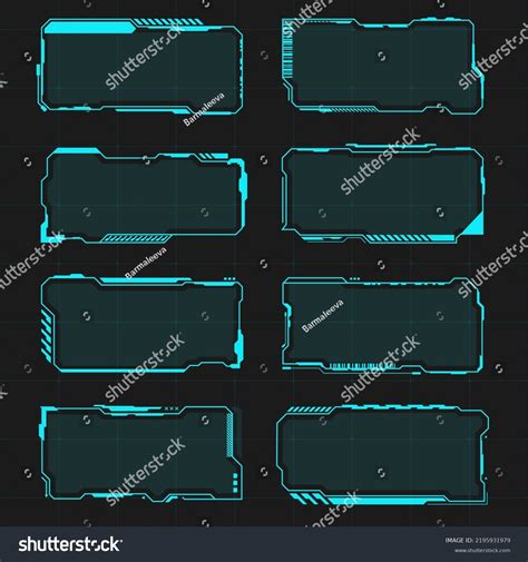 Futuristic Hud Frames User Interface Elements Stock Vector Royalty
