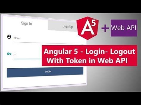 Angular Login And Logout With Web Api Using Token Based Authentication Youtube Web Api