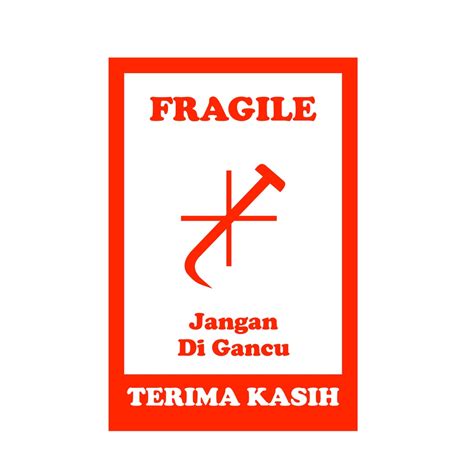 Jual Stiker Sticker Fragile 4x6 Cm Cuttingsticker Stickercustom