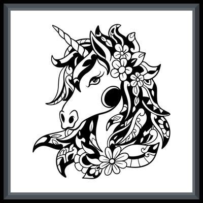 Unicorn Mandala Vector Art Icons And Graphics For Free Download