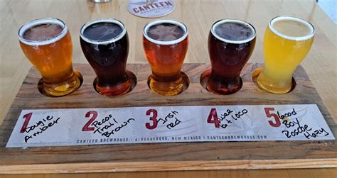 Craft Beer Sampler At Canteen Brewhouse Crazy For Gardening
