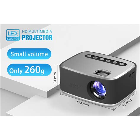 Mini Proiector Tft Lcd Hd Cu Rezolutie 1920x1080 Portabil Cu Functii Multimedia Av Hdmi Usb 5v