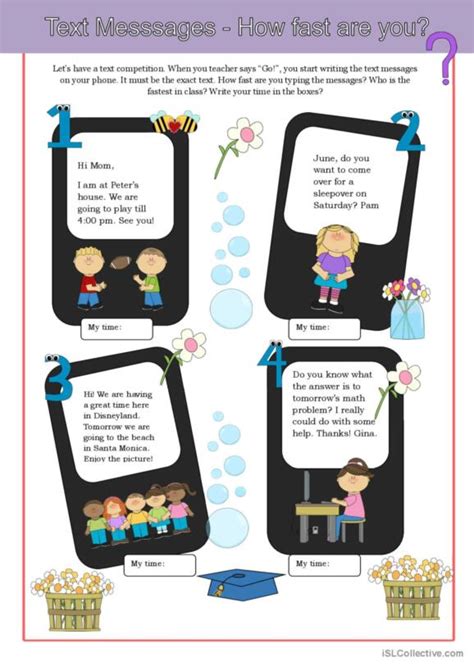 80 Messages English Esl Worksheets Pdf And Doc