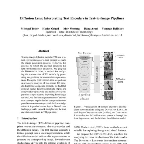 Diffusion Lens Interpreting Text Encoders In Text To Image Pipelines Acl Anthology