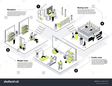 웹 아웃라인 설계에서 피트니스 체육관 3d 스톡 벡터로열티 프리 2489513199 Shutterstock