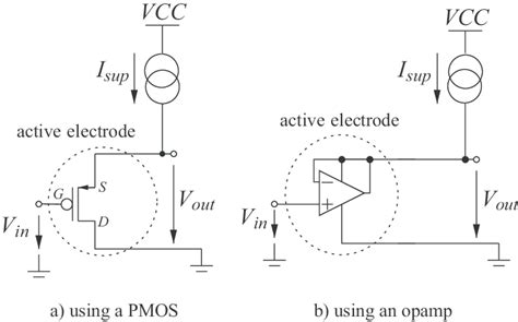 4 principle of an active buffer electrode biased by a current source
