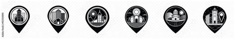 Map Pin Icon Set Pin Location Icon Vector Illustration Location Or Map Pin Icon Symbol Pin