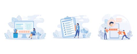 Customer Support Illustration Characters Using Online Helpdesk Platform People Asking A