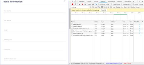 Javascript Material Design Lite Js Not Applying Event Listeners Stack Overflow