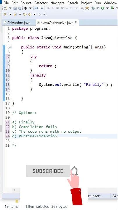 Java Programming Quiz Questions Q12 Java Interview Crackers Shorts Programming Java Youtube