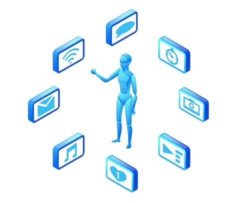 Premium Vector Chatbot Service Isometric Vector Illustration