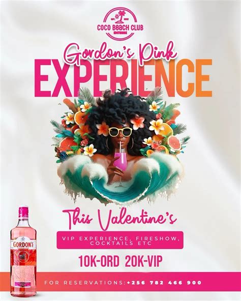 Gordons Pink Experience Coco Beach Club 14th Feb 2026 12 00