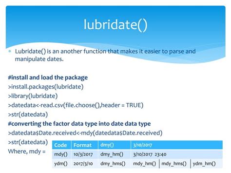 manipulating data with dates ppt