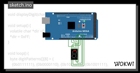 Seven Segment Wokwi Esp32 Stm32 Arduino Simulator