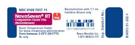 Novoseven Rt Package Insert Prescribing Information