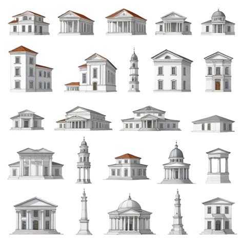 Premium Vector Architect Vector Set White Background Isolated