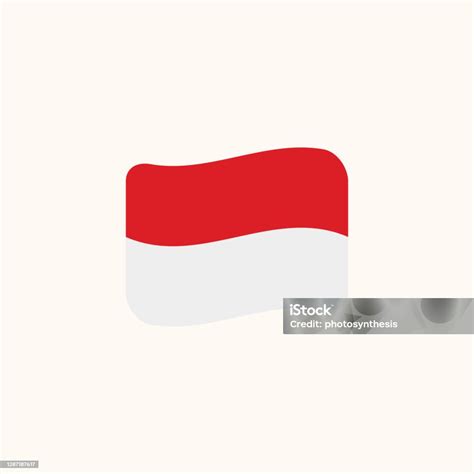 인도네시아 벡터의 국기 고립 된 인도네시아 물결 깃발 플랫 벡터 이모티콘에 대한 스톡 벡터 아트 및 기타 이미지 이모티콘