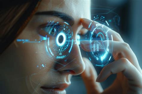 Premium Photo Futuristic Biometric Eye Scan Concept