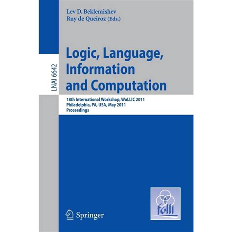 Logic Language Information And Computation No Shoptime