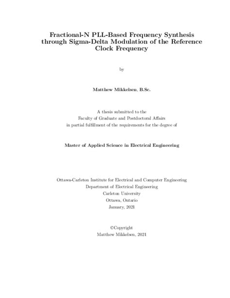 pdf fractional n pll based frequency synthesis through sigma delta