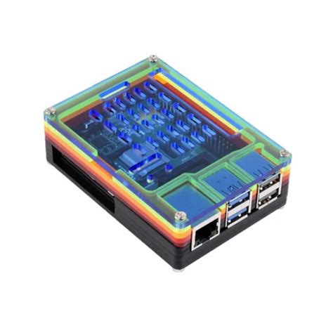 Raspberry Pi 5 Rainbow Case Raspberry Pi 5 10 Layer Acrylic Case
