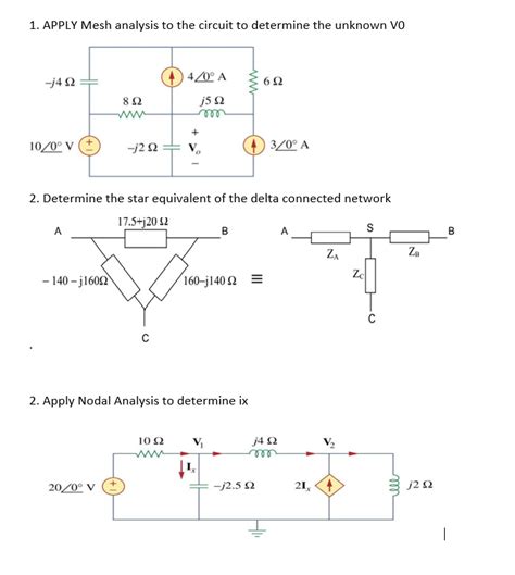 Solved APPLY Mesh Analysis To The Circuit To Determine Chegg