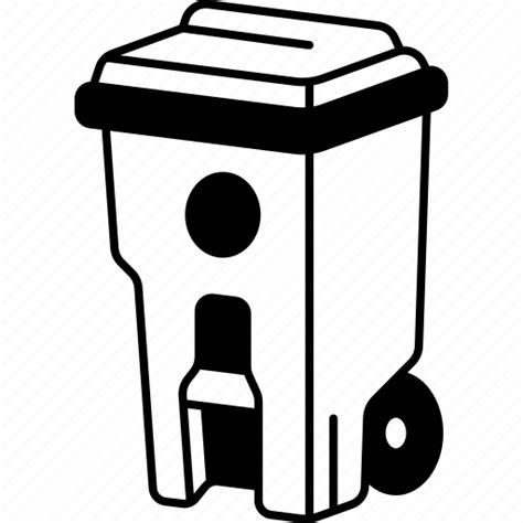 bin garbage wheels disposal container icon download on iconfinder
