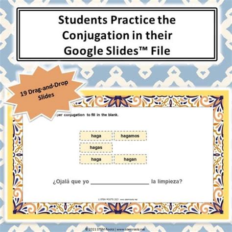 Hacer Subjunctive Present Conjugation Practice Spanish Irregular Verbs