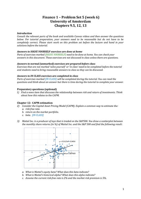2023 04 finance 1 problem set 5 finance 1 problem set 5 week 6