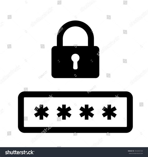 secure password vector icon web mobile stock vector royalty free