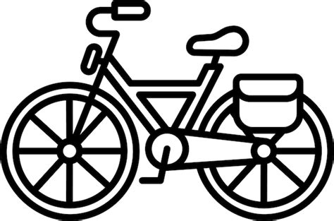 Premium Vector Bicyclesolid Outline Vector Illustration