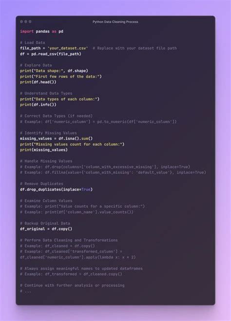 Tom Mitchell On Linkedin Python Data Cleaning Checklist Import