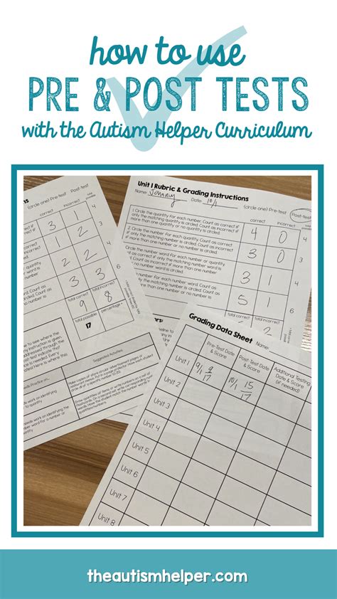 How To Use The Pre And Post Tests In The Autism Helper Curriculum Artofit