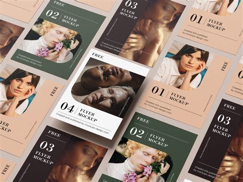 Free A4 Flyers Grid Mockup Free Mockup World