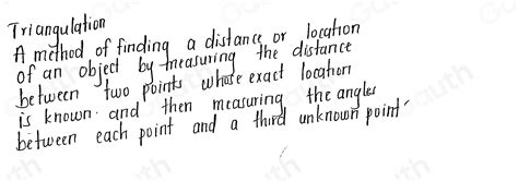 Solved Triangulation Is A Method Of Finding The Location Of An Object Based On Measurements