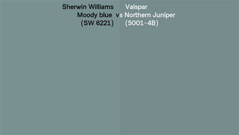 Sherwin Williams Moody Blue Sw 6221 Vs Valspar Northern Juniper 5001