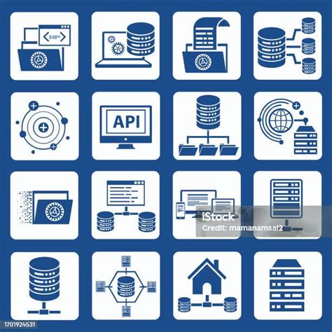 데이터베이스 및 네트워크 벡터 아이콘 세트 0명에 대한 스톡 벡터 아트 및 기타 이미지 0명 네트워크 보안 네트워크 서버