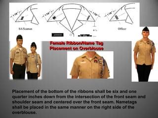 Navy Dress Blue Uniform Ribbon Placement