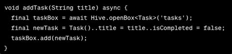 Flutter Hive Database Integration Building Efficient Data Storage