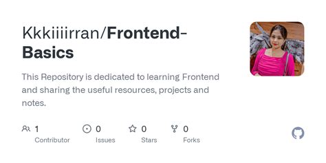 Github Kkkiiiirranfrontend Basics This Repo Is Dedicated To