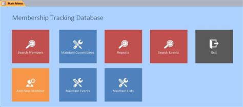Membership Tracking Database Template Membership Database Software