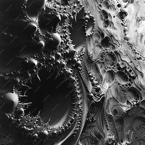 Premium Photo High Detail Realism Abstract Image Black And White