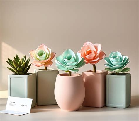 Rectangular Planters Holding Different Types Of Plants Premium Ai Generated Image