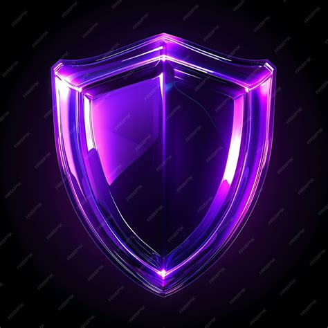 Premium Photo A Purple Shield With A Purple Background And A Black