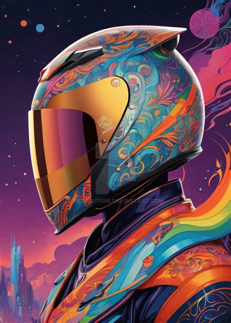 Biker In Sporty Helmet By Artsfuture On Deviantart