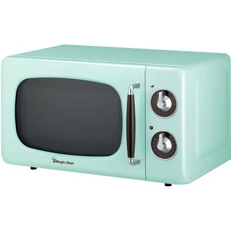 Magic Chef 07 Cu Ft 700w Retro Countertop Microwave Oven In Mint